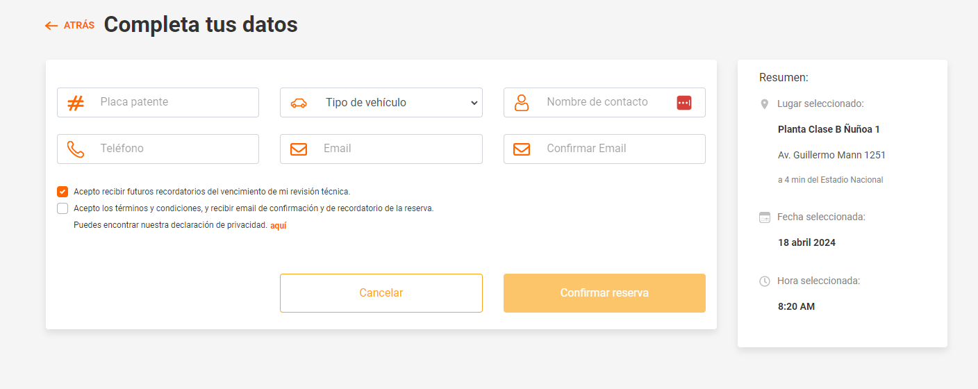 PRT SGS : Valores, horarios y reserva de hora